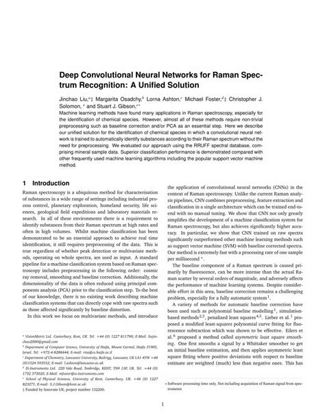 PDF Deep Convolutional Neural Networks For Raman Spec Trum DOKUMEN TIPS
