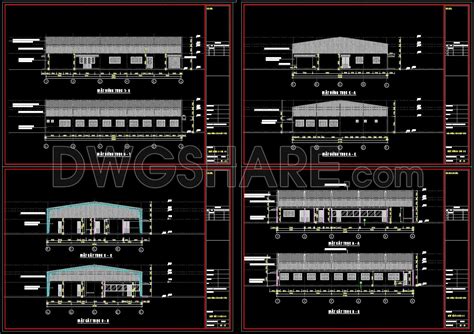 50 Autocad Drawings Of Steel Factory Plan Sections And Elevation 20 4m X 29 5m For Download