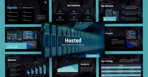 Hosted Hosting And Web Servies Powerpoint Template