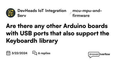 Are There Any Other Arduino Boards With Usb Ports That Also Support The