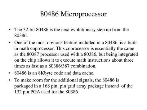 Ppt 80486 Microprocessor Powerpoint Presentation Free Download Id