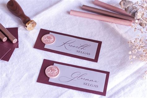 Calligraphy Place Cards Wax Seal Place Cards Event Table Place Cards Custom Place Cards Wedding