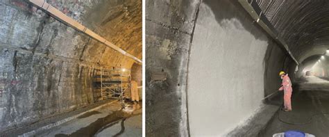 Tunnel Surface Renewal With High Performances Mortar And Protective