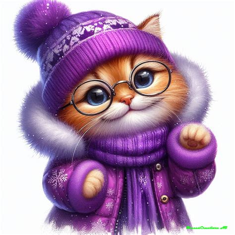 Traces Creationz Winter Kitty