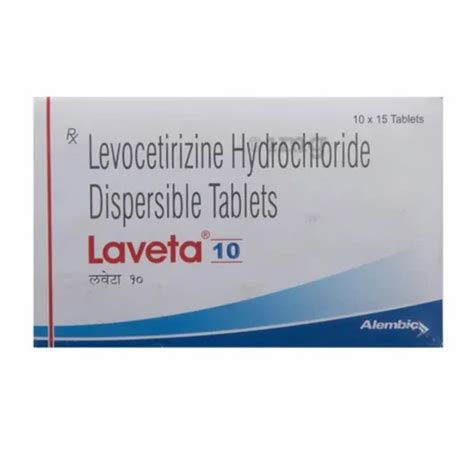 Laveta 10 Mg Levocitrizine Hcl Dispersoble Tablets At ₹ 180stripe In Nagpur