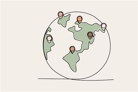 Ilustración En Color De La Ubicación De La Población Humana Dibujo De