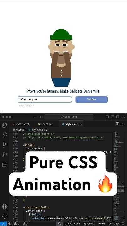 Make Delicate Dan Smile Captcha Css Animation Youtube