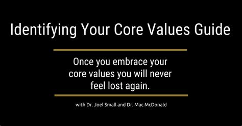 How To Identify Your Core Values