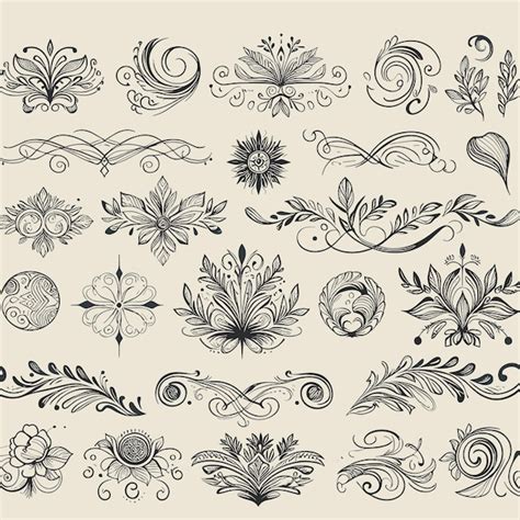 Premium Vector Vector To Set Of Calligraphic Line Design Elements