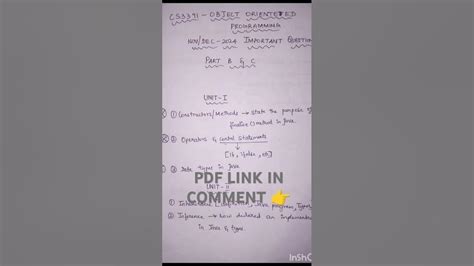 Cs3391 Object Oriented Programming Nov Dec 2024 Important Questions Annauniversity