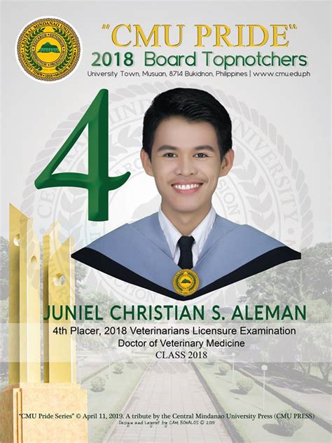 In Photos Cmu Pride 2018 Board Topnotchers Central Mindanao University