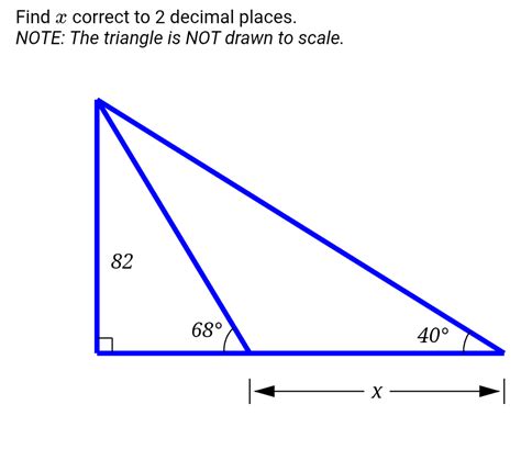 Solved Find X Correct To 2 Decimal Places Note The Tria