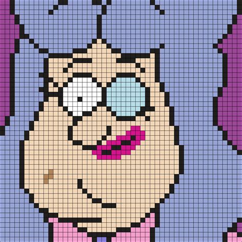 Lazy Susan From Gravity Falls Square Perler Bead Pattern Bead Sprites Characters Fuse Bead