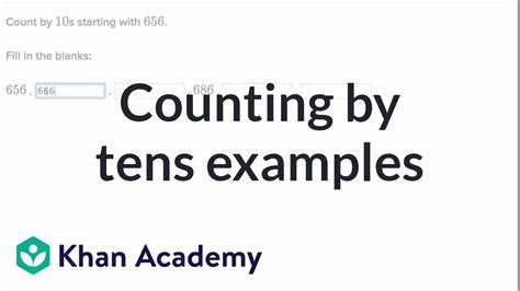 Counting By Tens Examples Addition And Subtraction Within 100 Early Math Khan Academy