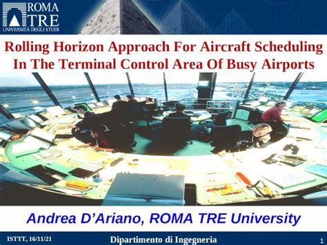 Ppt Rolling Horizon Approach For Aircraft Scheduling In The Terminal Control Area Of Busy