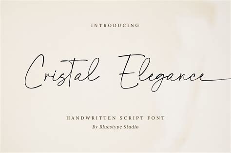 Cristal Elegance Handwritten Font A Handwritten Font By Bluestype