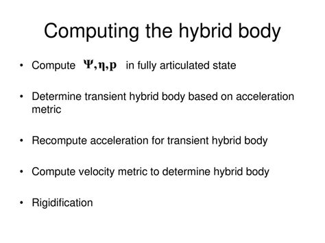 Adaptive Dynamics For Articulated Bodies Ppt Download