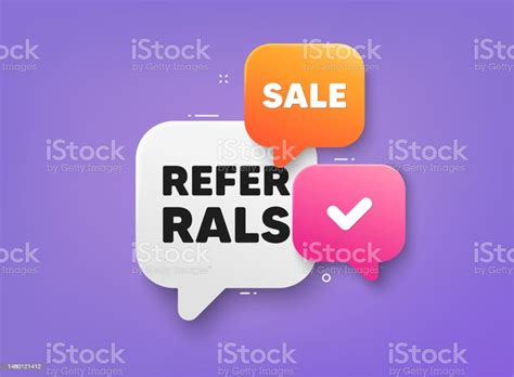 추천 기호입니다 추천 프로그램 서명 3d 버블 채팅 배너입니다 벡터 우정에 대한 스톡 벡터 아트 및 기타 이미지 우정 3차원 형태 개념 Istock