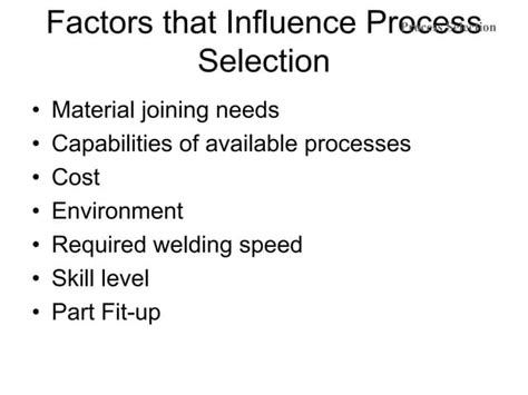Process Selection Ppt