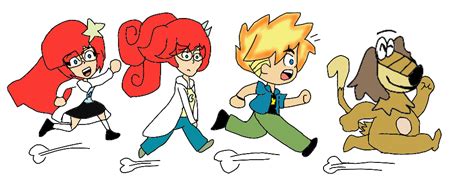 Johnny Test And Friends Running For Doki Doki By Shurikenpink On Deviantart