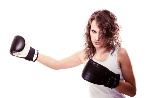 스포츠 Boxer 여성 장갑을 착용합니다 피티니스 여자아이 교육 킥 박스입니다 개성 개념에 대한 스톡 사진 및 기타 이미지 개성 개념 경쟁 공격성 Istock