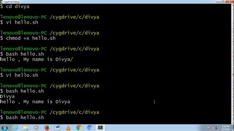 Shell Script To Print Hello Youtube