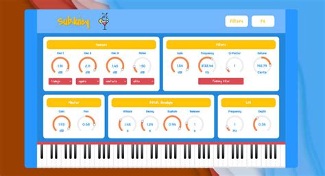 A Vue3 Application Implementing A Monophonic Synthesizer Based On Subtractive Synthesis