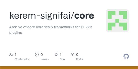 Github Kerem Signifaicore Archive Of Core Libraries And Frameworks For Bukkit Plugins