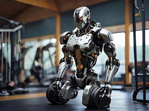 Premium Photo Robot In A Gym