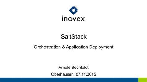 Saltstack Orchestration And Application Deployment Ppt