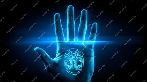 Premium Photo Digital Fingerprint Scanner Enhancing Security Biometric Identity Data