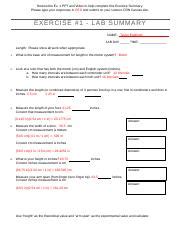 Lab Exercise Docx Review The Ex PPT And Video To Help Complete This Exercise Summary