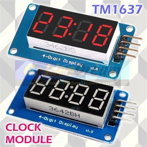 Jual Tm Clock Module Digit Jam Timer Tm Arduino Raspberry Pi