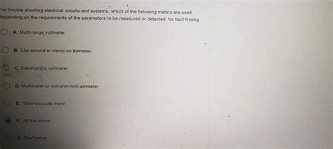 Solved For Trouble Shooting Electrical Circuits And Systems