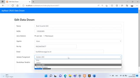 GitHub Adimarbun CI 3 CRUD Data Dosen CRUD Menggunakan CI 3
