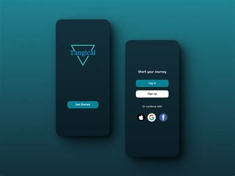 login signup screen on behance
