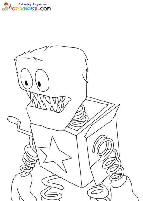 Poppy Playtime Coloring Pages Boxy Boo Adults Poppy Playtime Coloring Pages Boxy Boo Adults