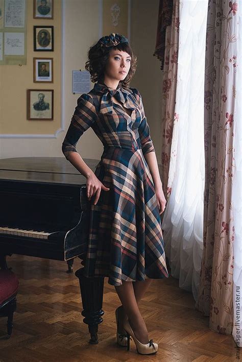 платье в клетку с бантом заказать на Ярмарке Мастеров 53iyjru Платья Старый Оскол