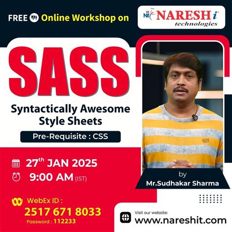 Sass Html Css Javascript Java Dotnet Webdevelopment Developers Naresh I Technologies