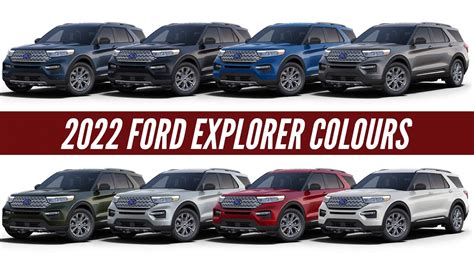 Ford Explorer Color Chart Your Guide To The 2022 Ford Explorer