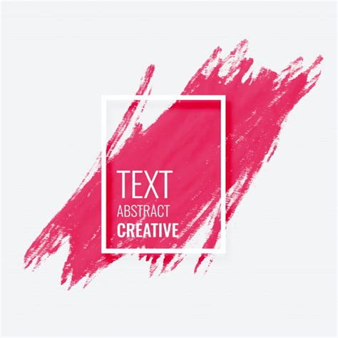 핑크 수채화 브러시 스트로크 그런 지 프레임 배너 디자인 Eps Uidownload