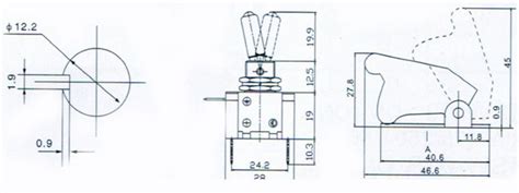 Red Led Toggle Switch Missile Style 3 Pin Heavy Duty Spst Zaitronics