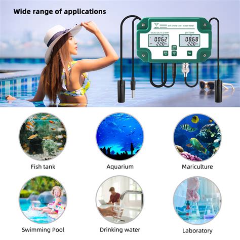 Yieryi Smart Bluetooth Water Quality Tester 6 In 1 Ph Tds Ec Salini Yieryi