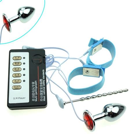 Sm Male Penis Plug Urethral Sound Chastity Catheter Electrical Stimulation Penis Rings Anal Plug