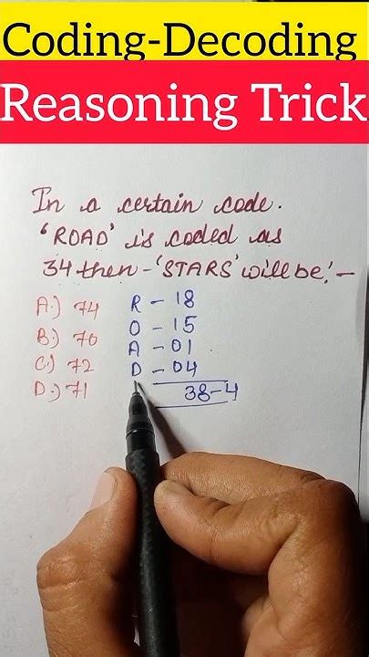 Coding Decoding😱trickreasoning Trickshortsytshortsshorttrick