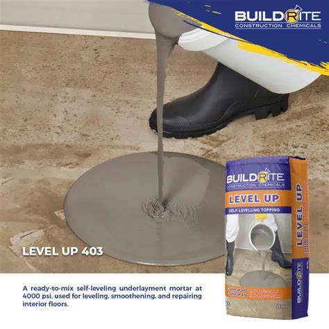 Buildrite Level Up 403 Self Leveling Self Smoothing Compound 25kg