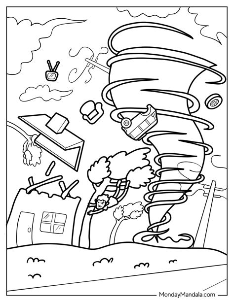 20 Tornado Coloring Pages Free PDF Printables