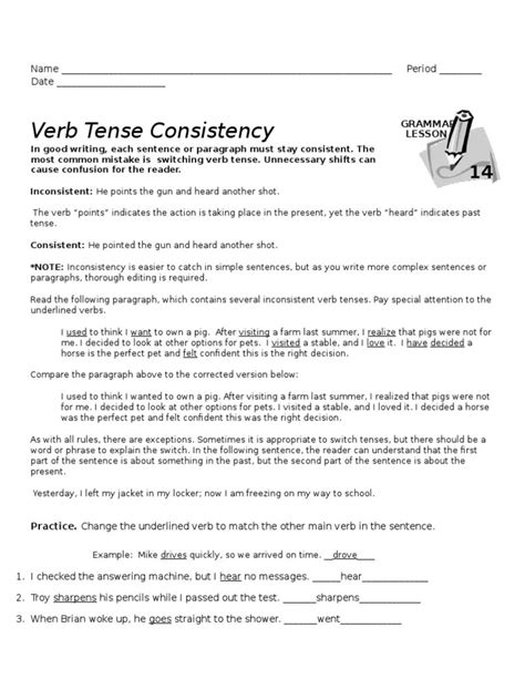 Verb Tense Consistency Worksheet Printable Word Searches Verb Tense Consistency Worksheet Printable Word Searches