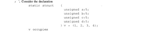 Solved Consider The Declaration Static Struct Unsigned