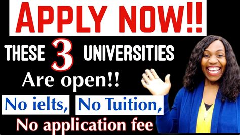 Universities With No Tuition Fees No Application Fee Multiple Scholarships No Evaluation